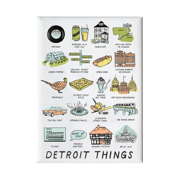 Detroit Things Rectangle Magnet – City Bird
