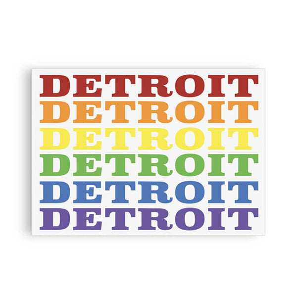 Detroit Rainbow Rectangle Magnet - Store Exclusive – City Bird