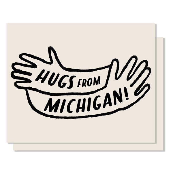Hugs From Michigan Letterpress Card – City Bird